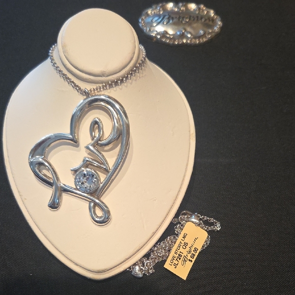 Brighton | Jewelry | Brighton Silver Love Heart Necklace | Poshmark